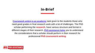 What are the Essential Things to Consider During Coursework Writing ...