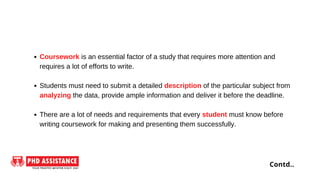 What are the Essential Things to Consider During Coursework Writing ...