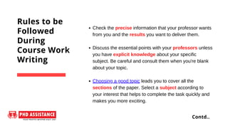 What are the Essential Things to Consider During Coursework Writing ...