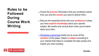 What are the Essential Things to Consider During Coursework Writing ...