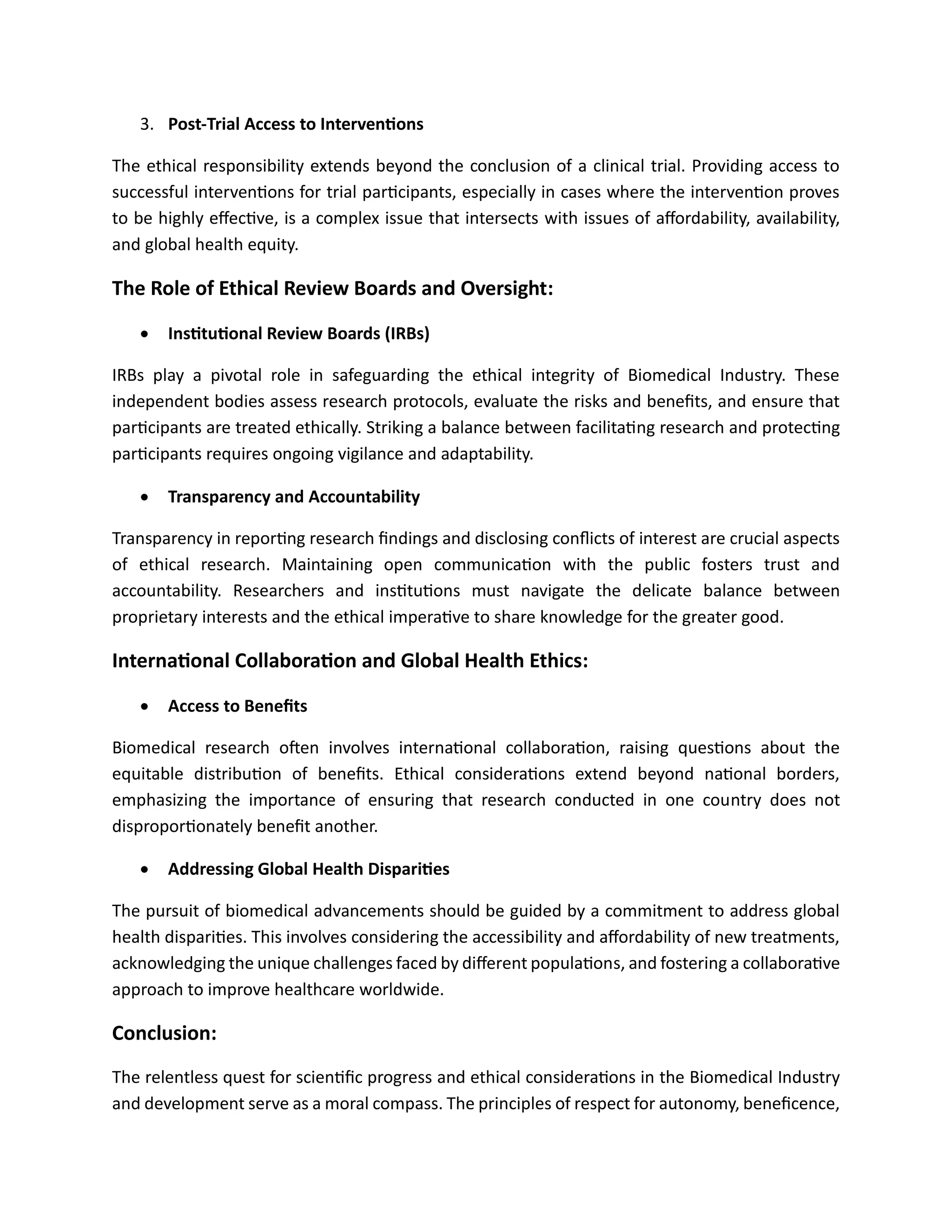 What are The Ethical Considerations in Biomedical Industry Research and ...