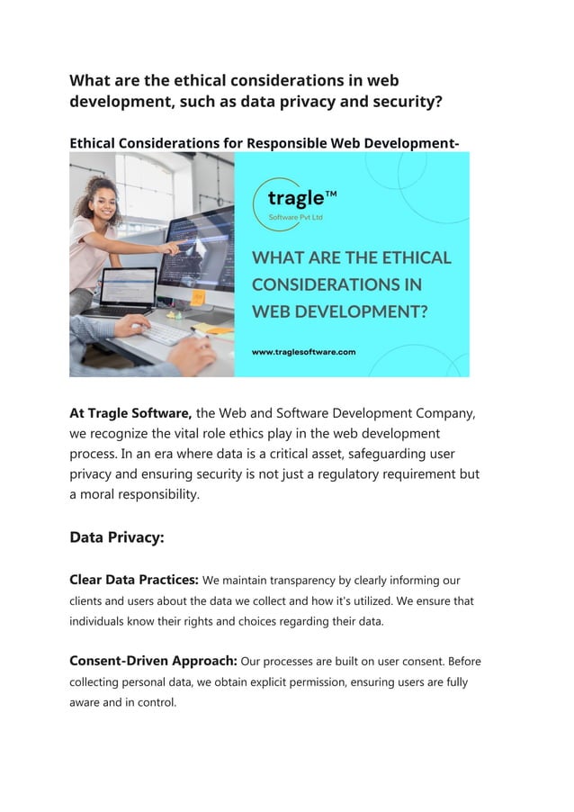 Ethical consideration in web development | DOCX | Web Development ...