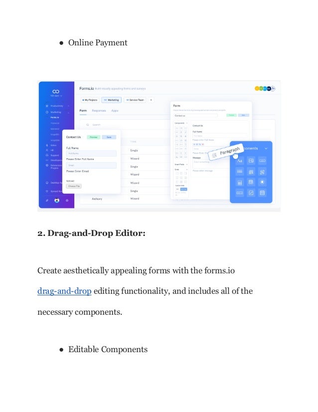 What are the Features of Form Builder | PDF