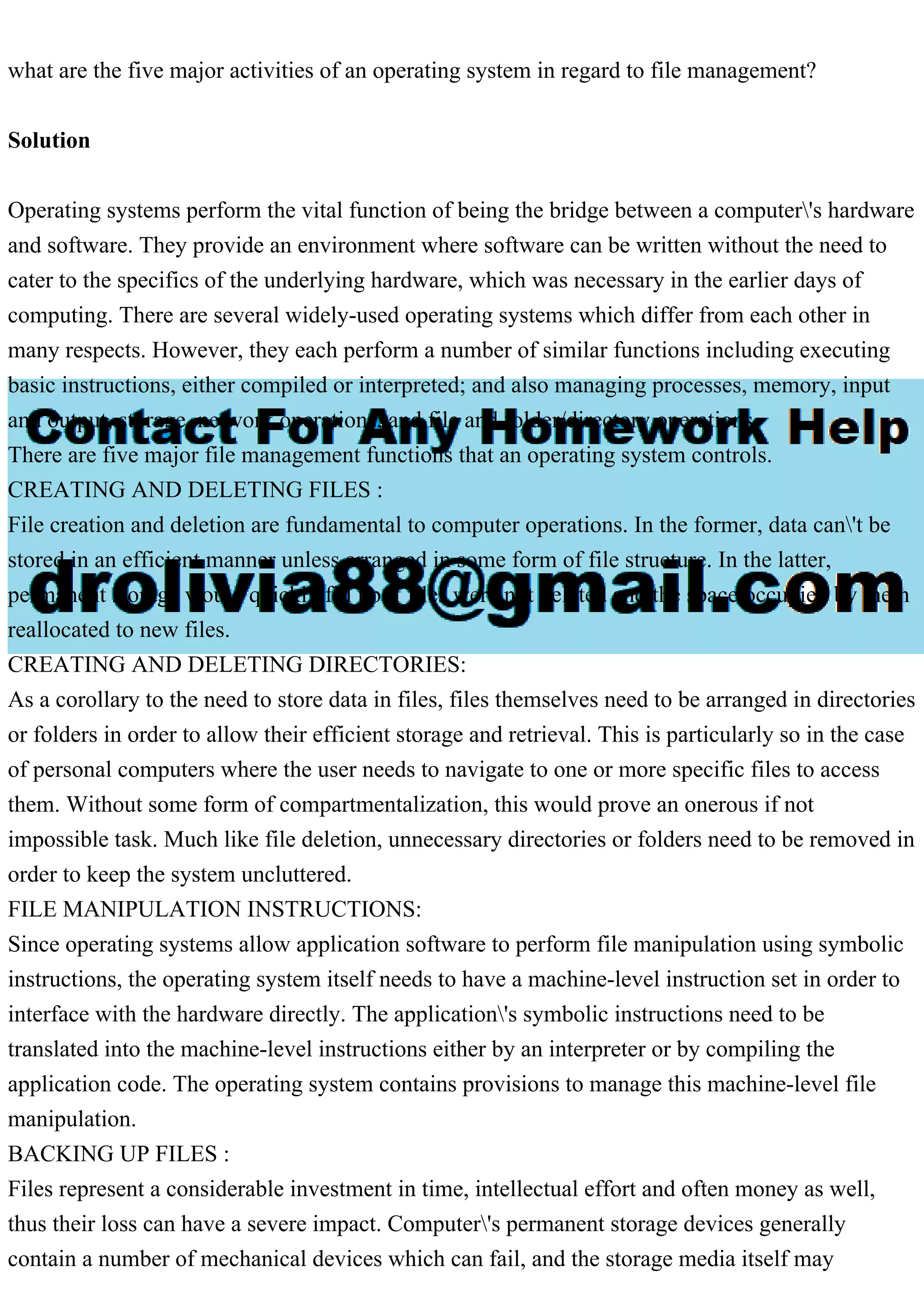 what are the five major activities of an operating system in regard .pdf