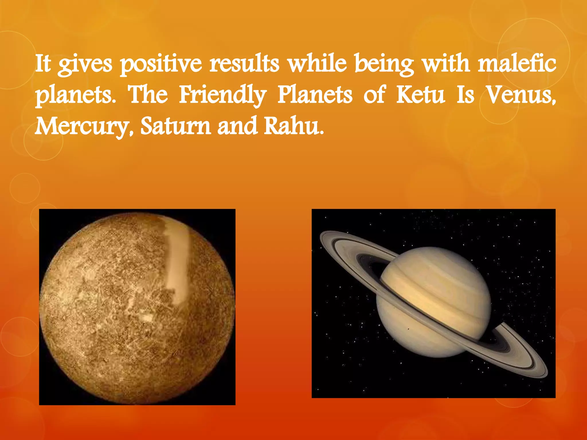 What are the friendly and enemy planets of ketu | PPT