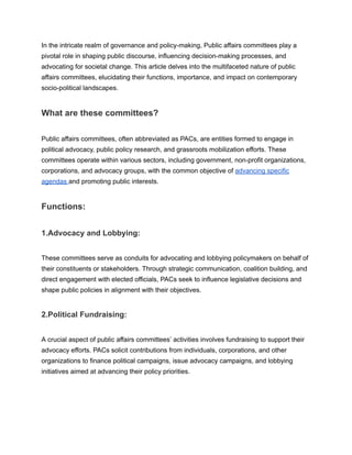 What are the functions of public affairs committee.pdf