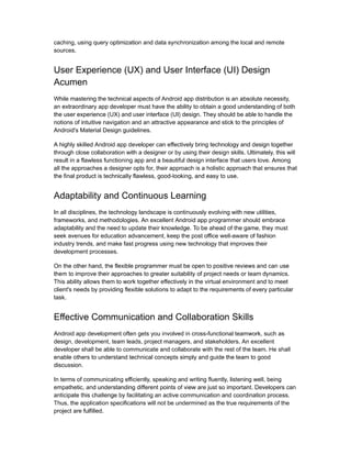 What Are The Important Qualities Of An Android App Developer.pdf | Operating Systems | Computer ...