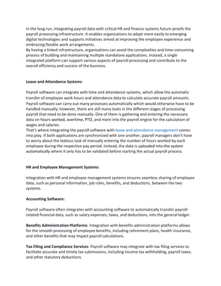 What are the integration capabilities does payroll software have.docx