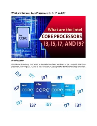 What are the Intel Core Processors.docx