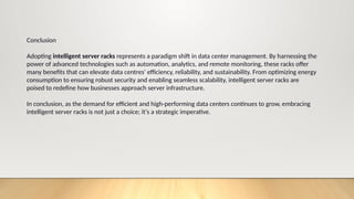 What are the key benefits of using intelligent server racks.pdf