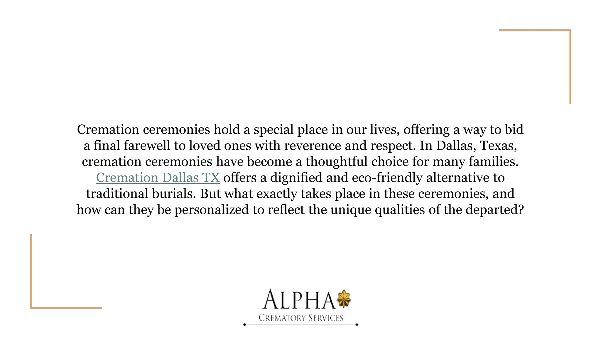 What Are The Key Components of a Cremation Ceremony? | PPT