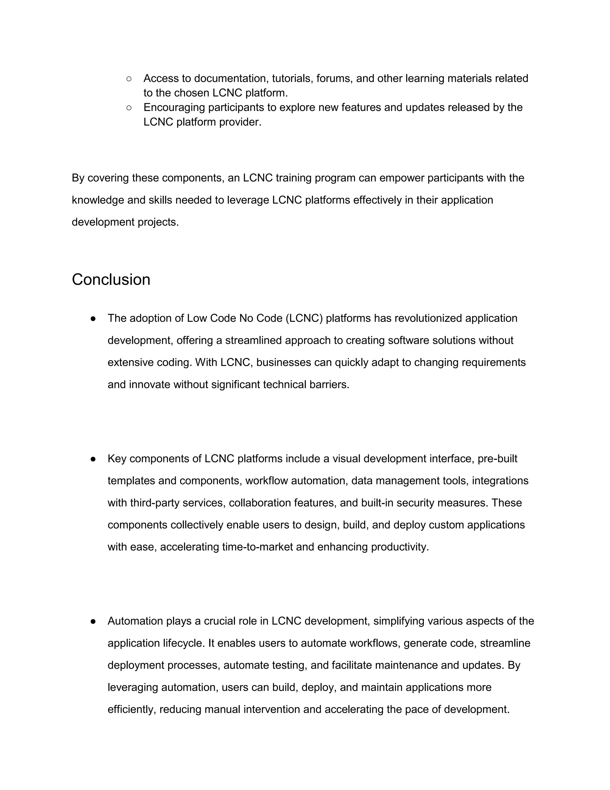 What are the key components of Low Code No Code(LCNC).docx
