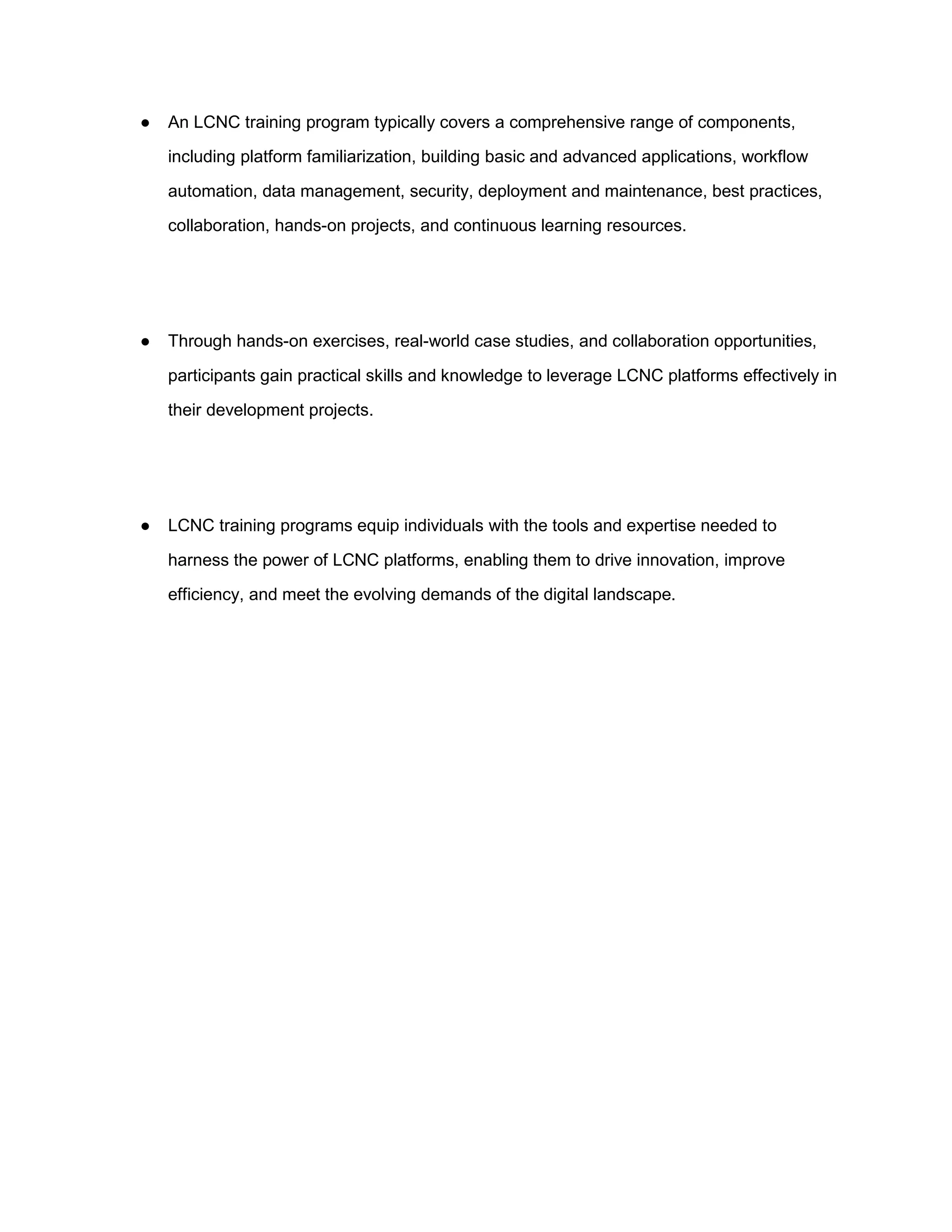 What are the key components of Low Code No Code(LCNC).docx