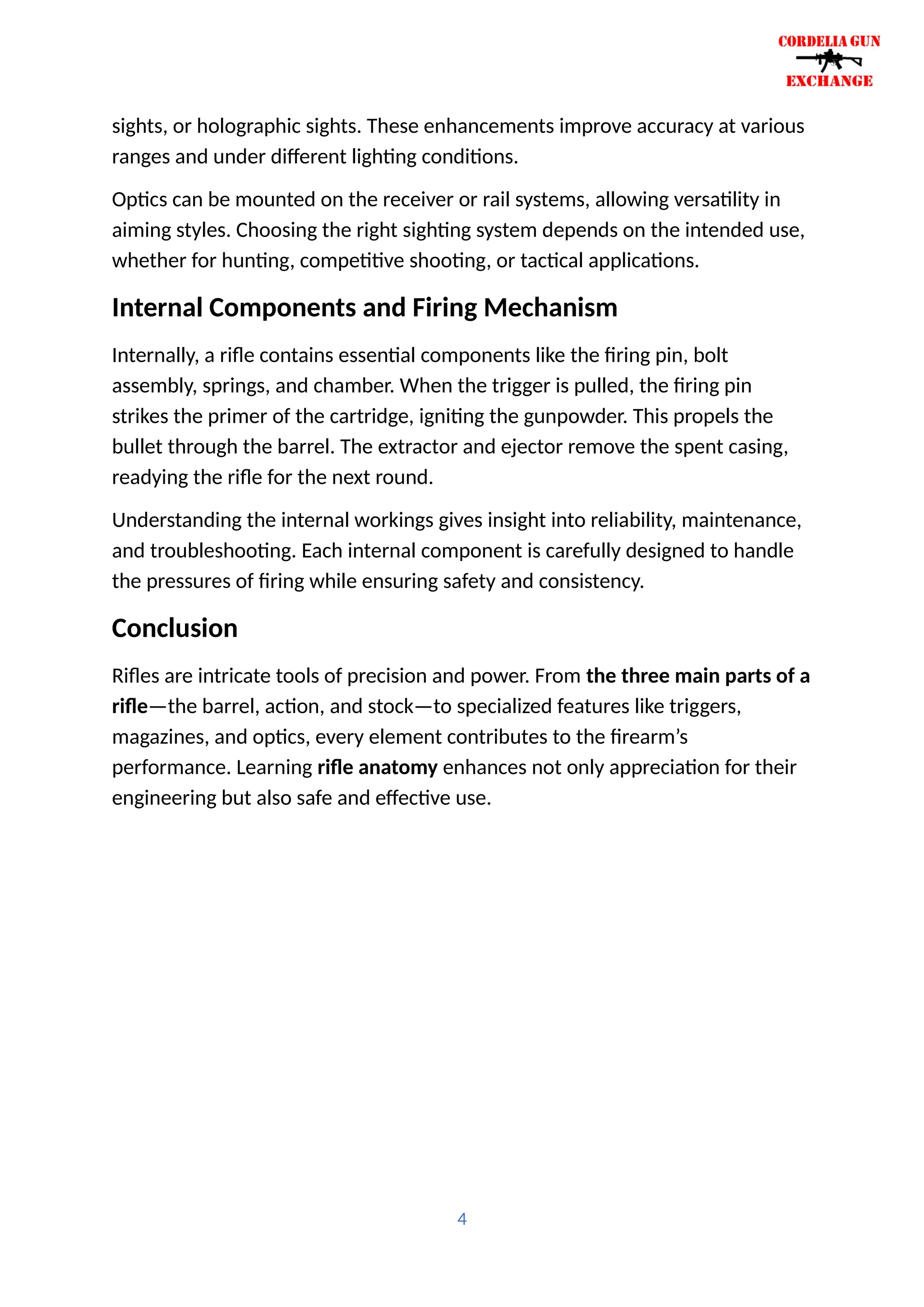 What Are the Key Components of Rifle Anatomy | DOCX