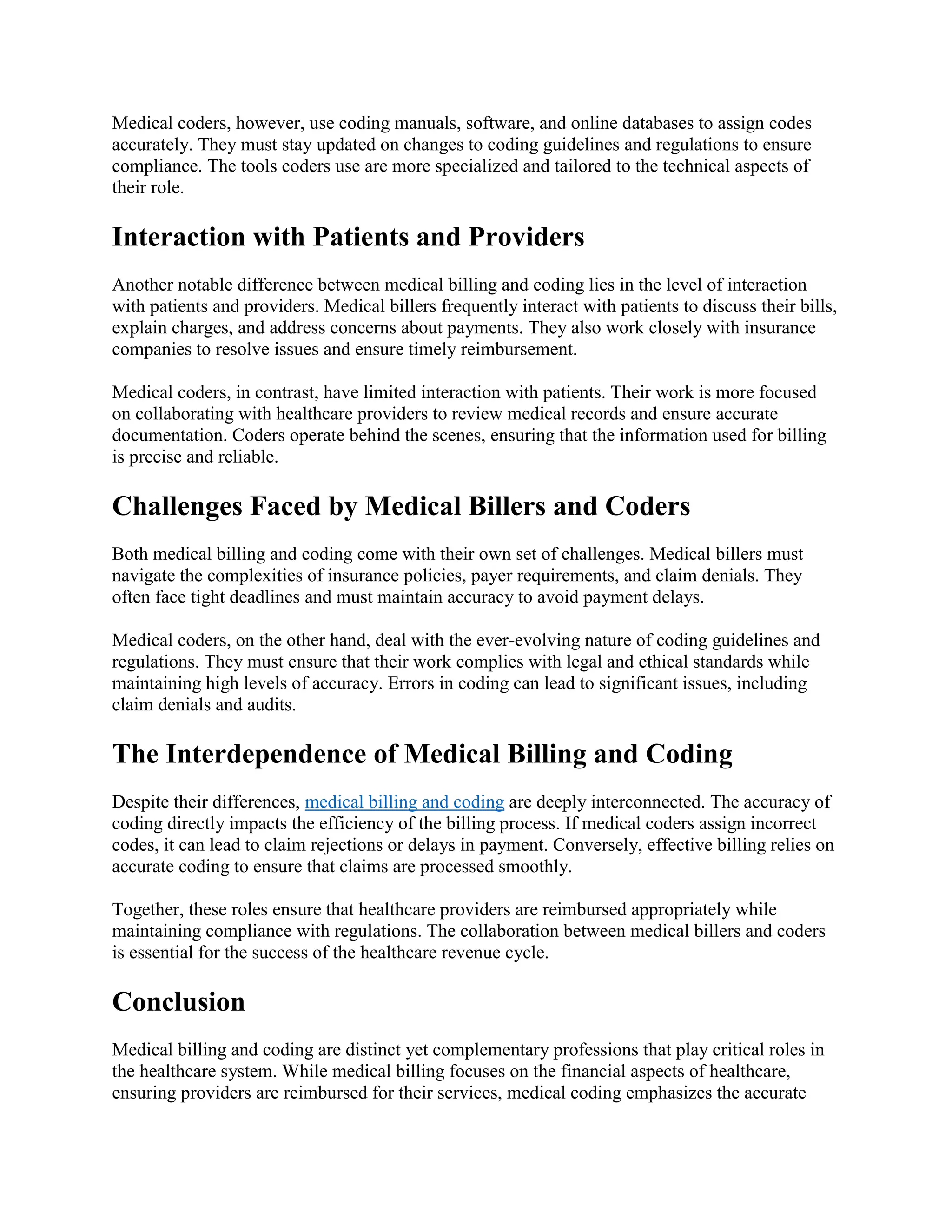 What are the key differences between medical billing and coding.pdf