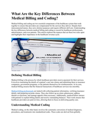 What are the key differences between medical billing and coding.pdf