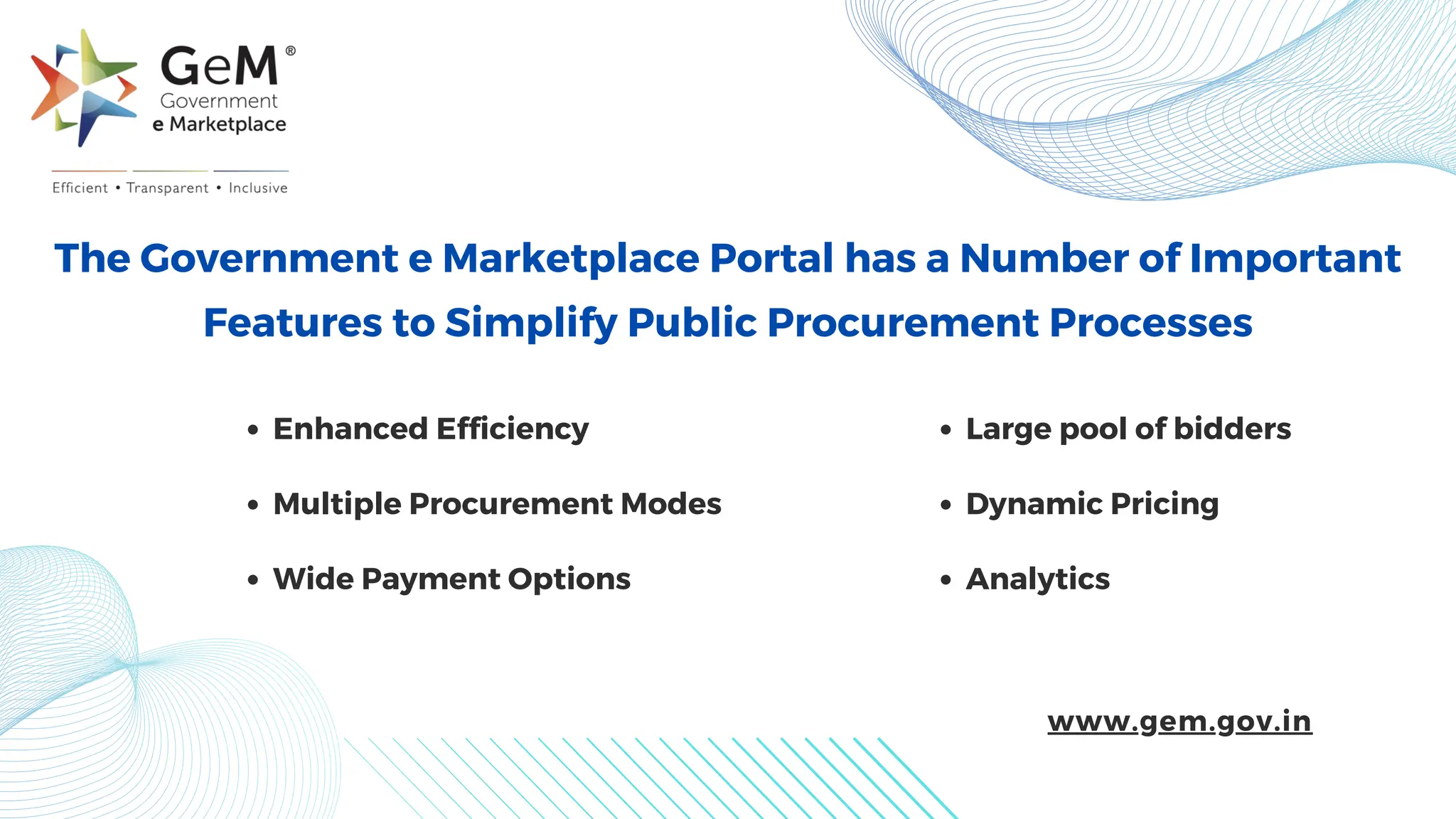 What are the key features of the GeM portal.pdf
