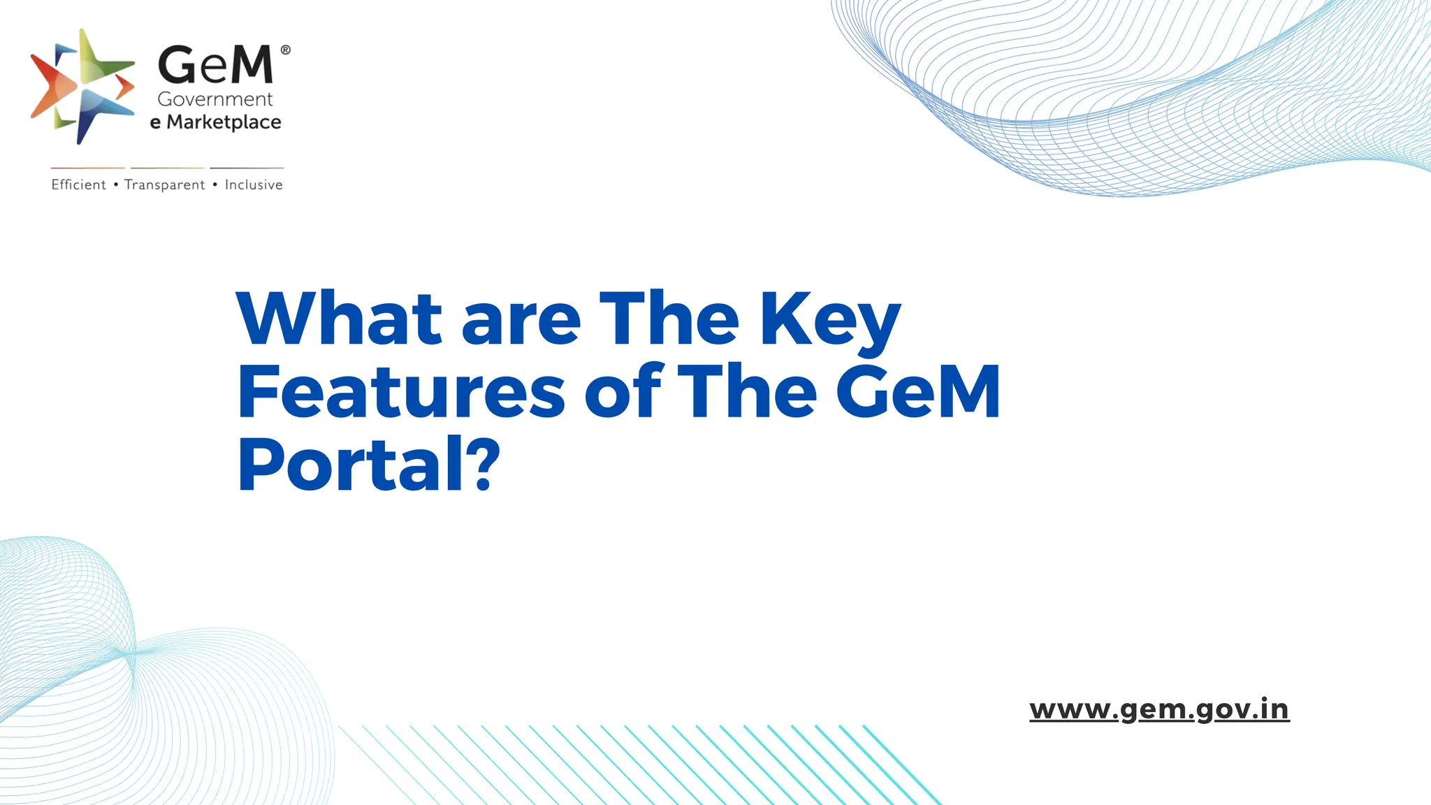 What are the key features of the GeM portal.pdf