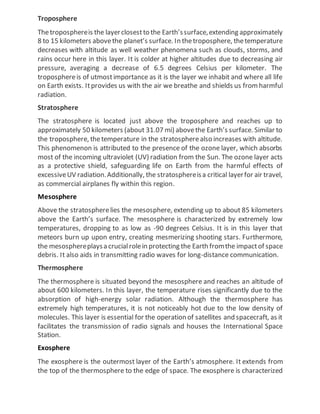 What are the Layers and Structure of Atmosphere? | PDF