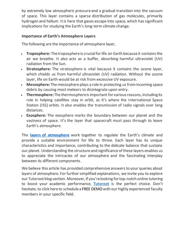 What are the Layers and Structure of Atmosphere? | PDF