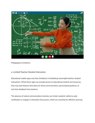 What are the Limitations of Educational Mobile Apps in 2023 | PDF