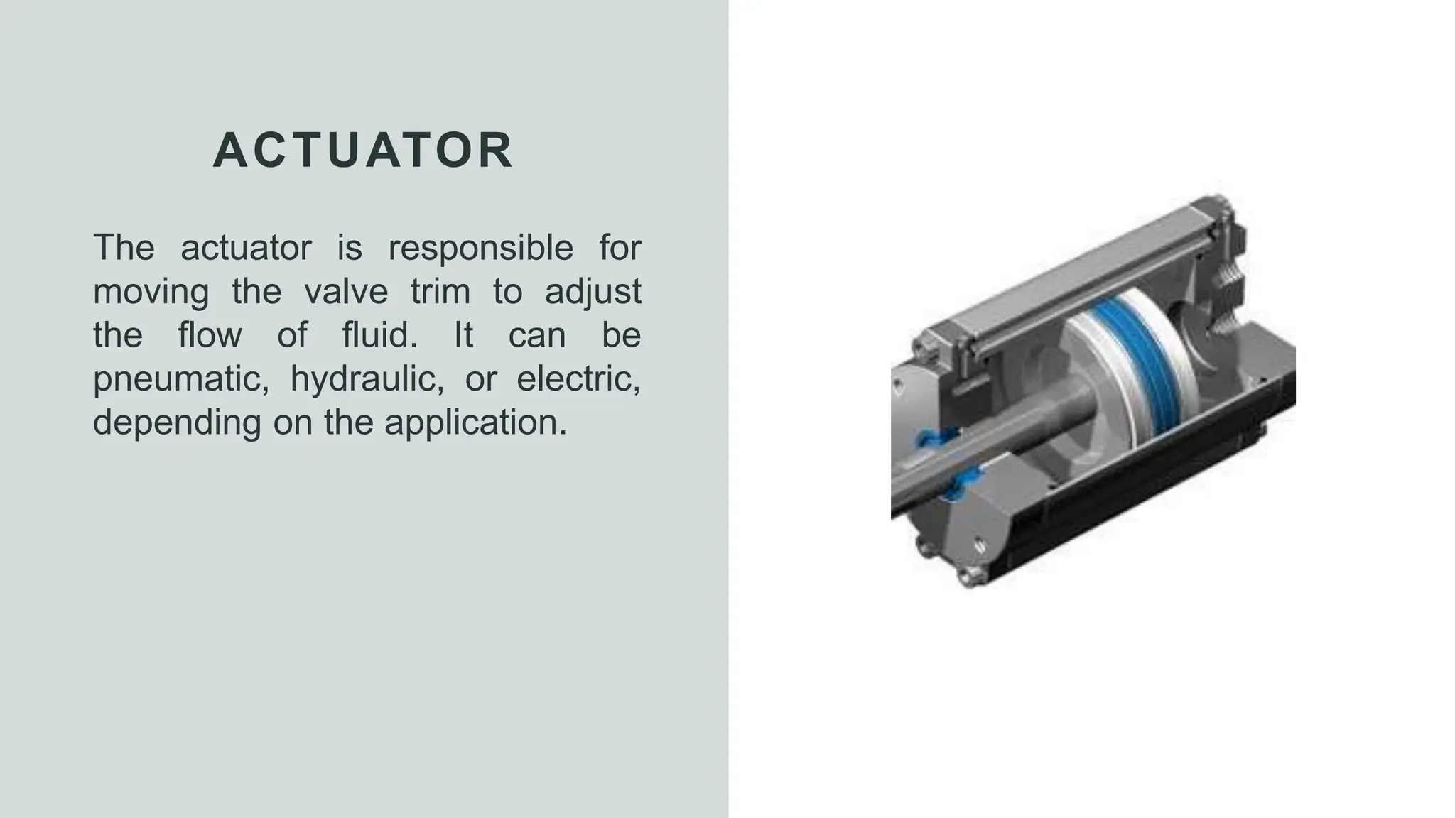 What are the main components of a control valves | PPTX