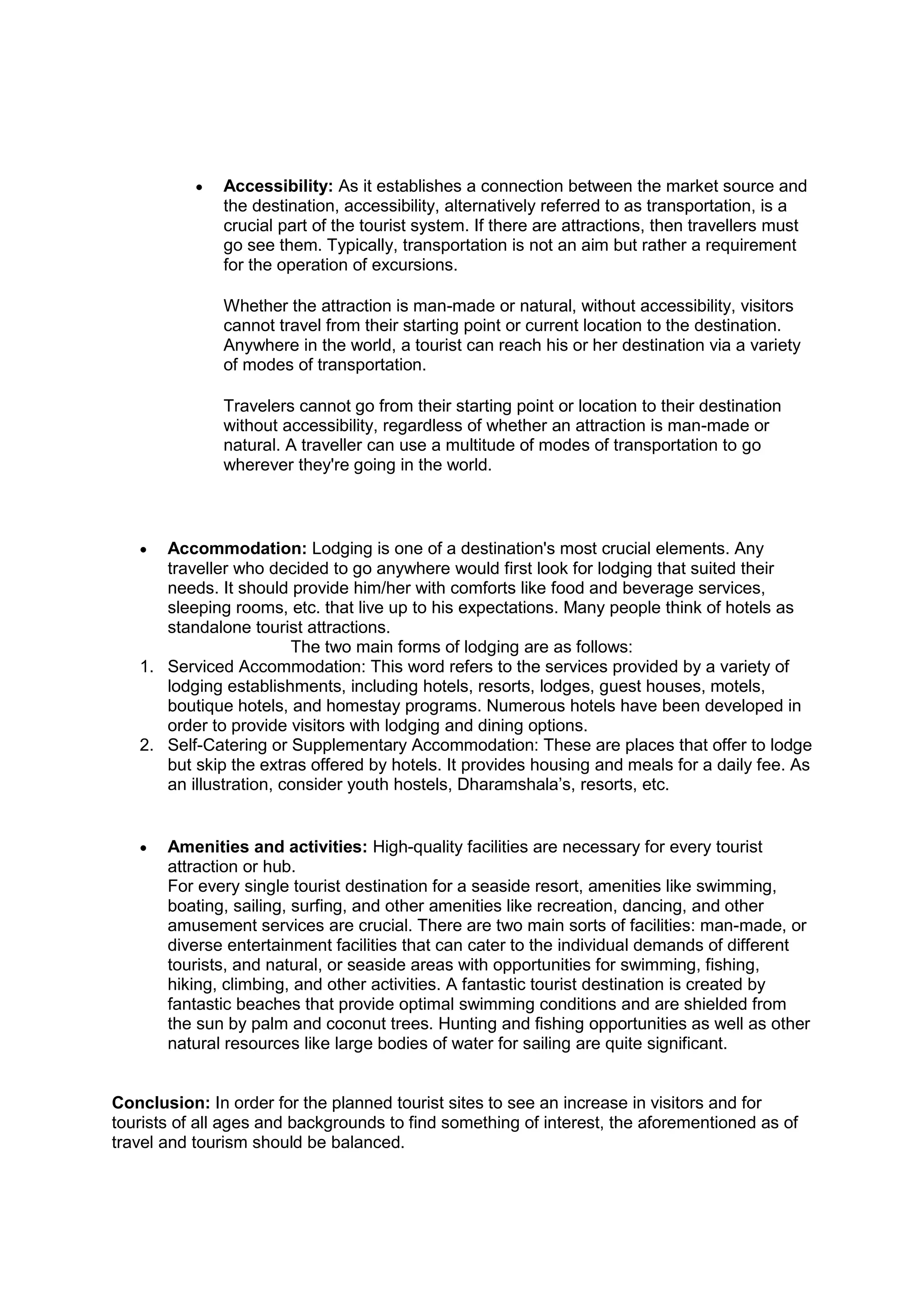 What are the main elements of travel and tourism.docx