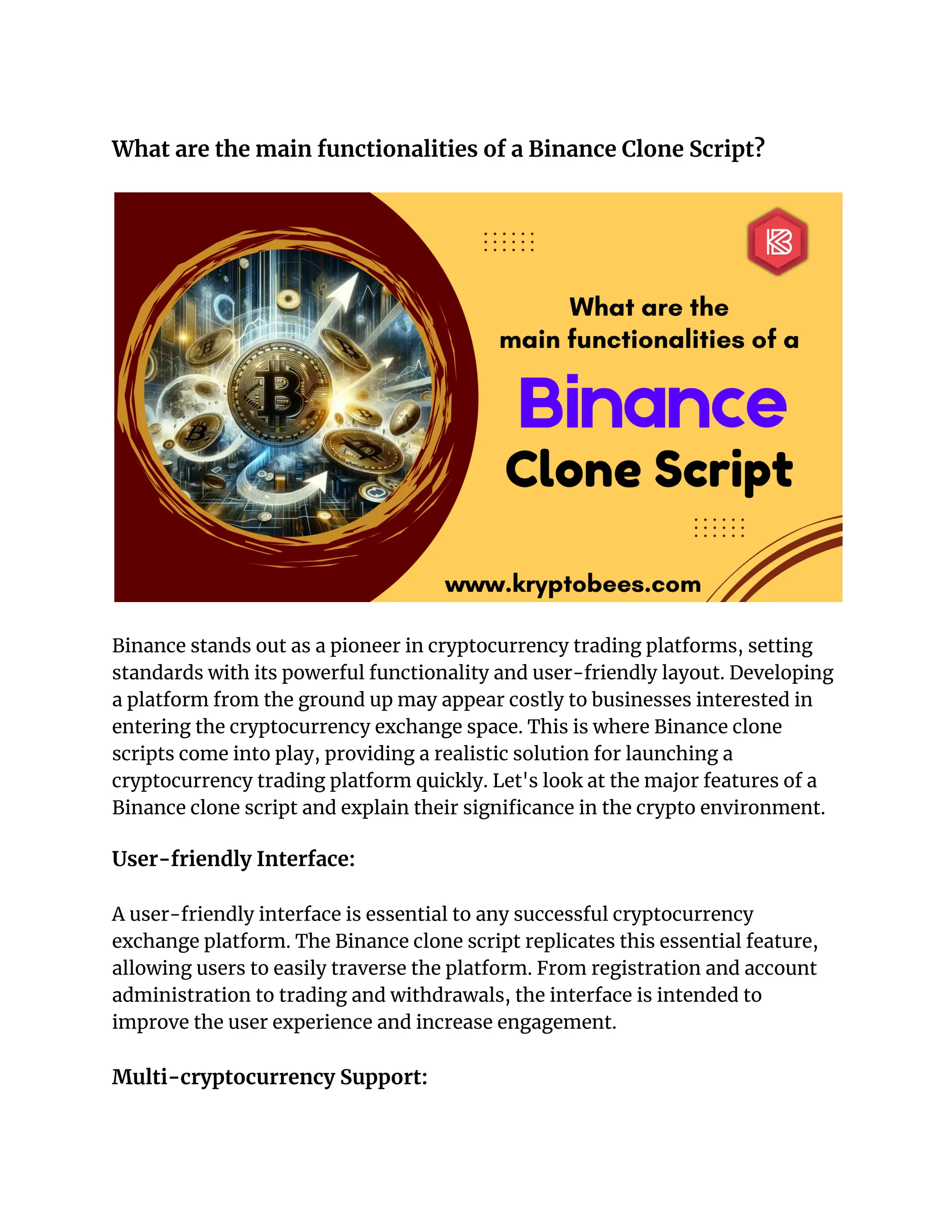 What are the main functionalities of a Binance Clone Script.pdf