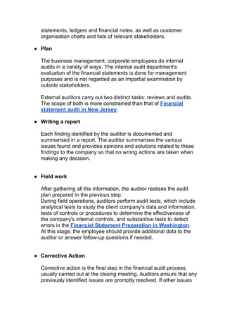 What are the major steps in a financial statement audit.pdf