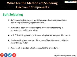 What are the methods of soldering electronic components | PPT