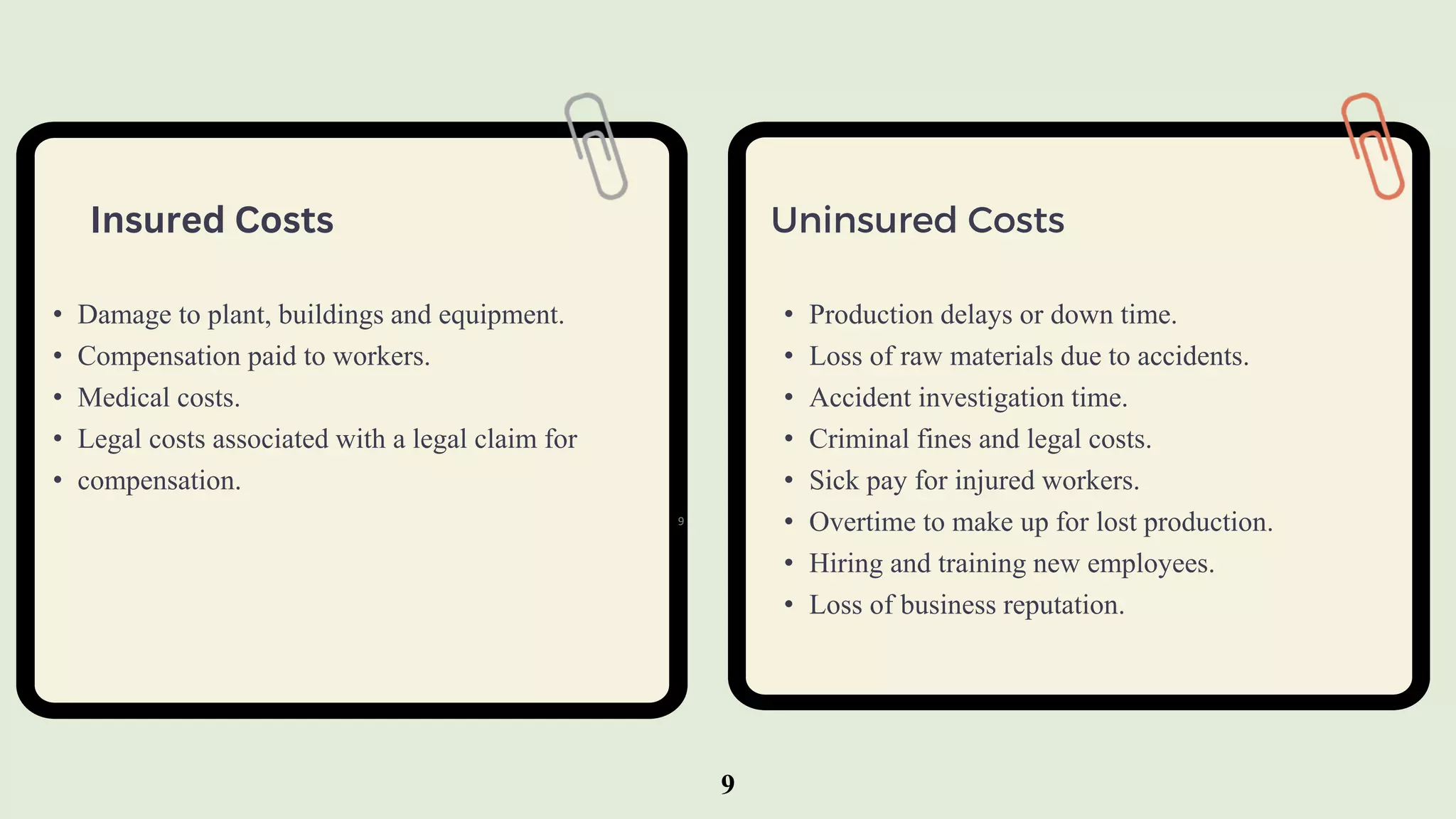 What are the moral, legal and financial reason to manage safety in an ...