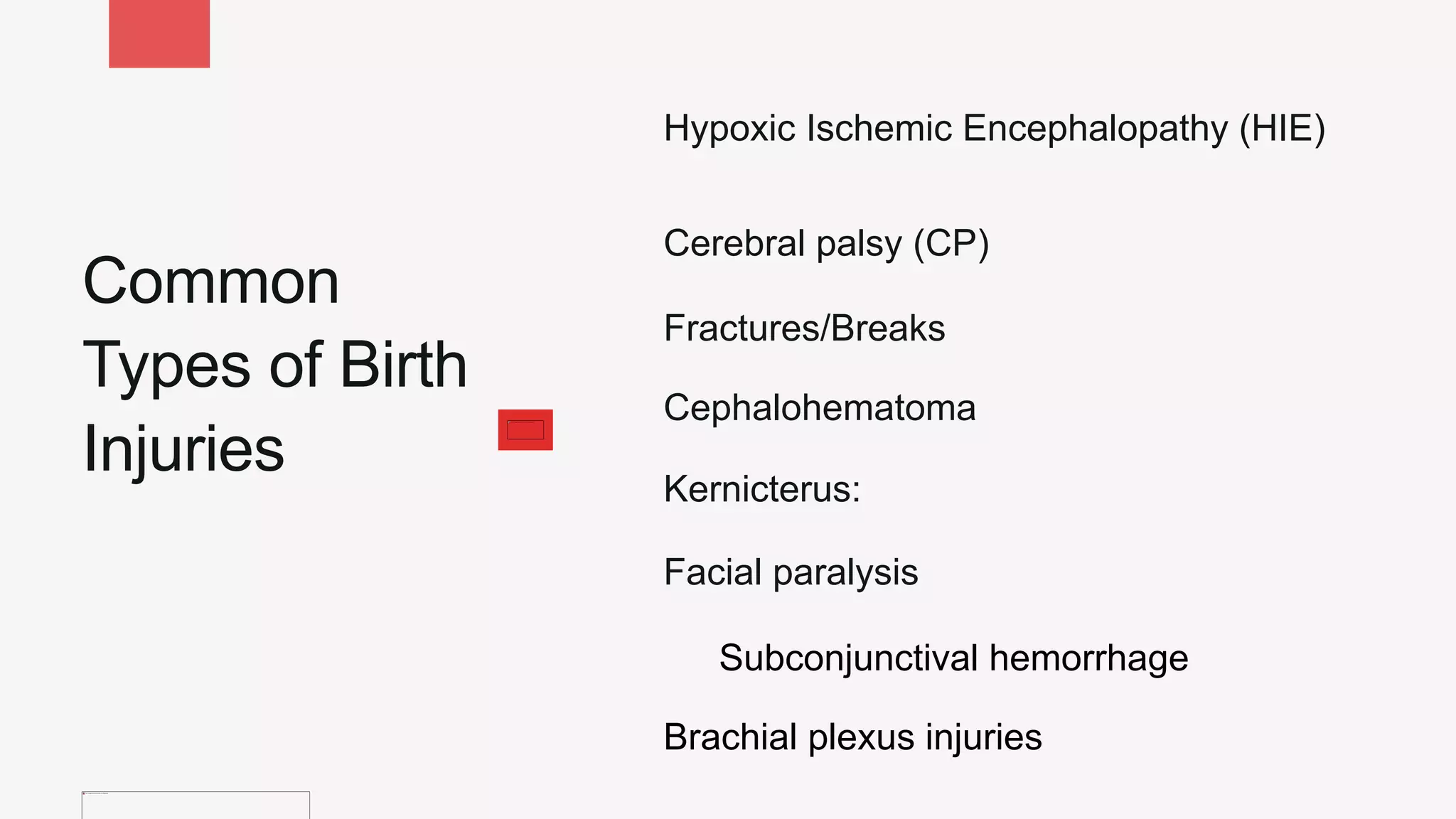 What Are The Most Common Birth Injuries? | PPTX