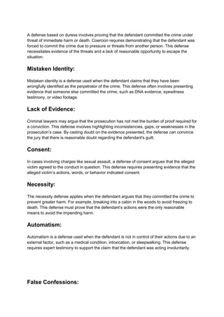 What are the most common defenses used by criminal lawyers in court_.docx