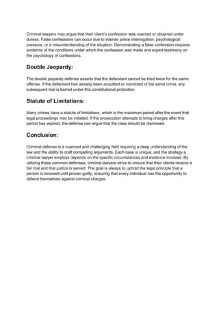 What are the most common defenses used by criminal lawyers in court_.docx