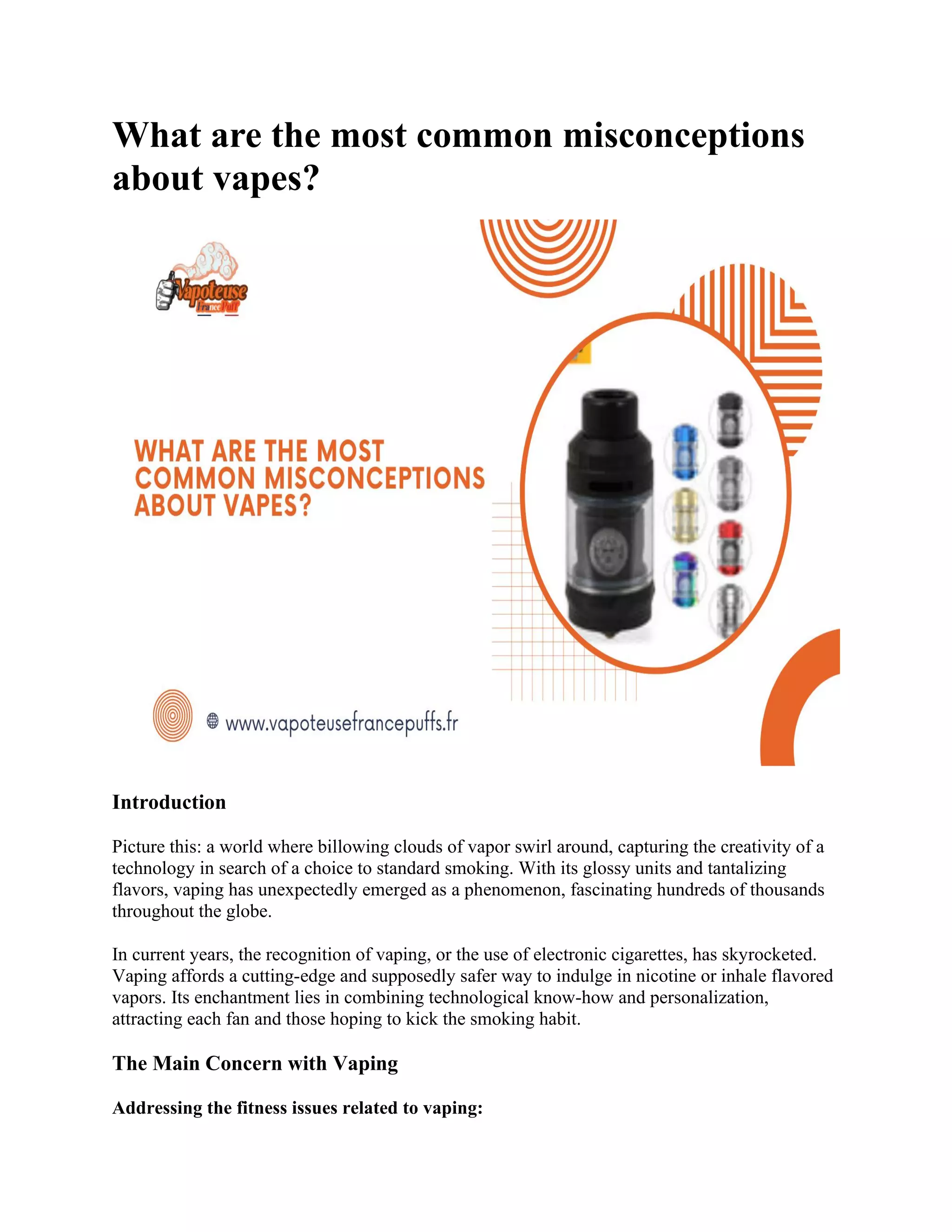 What are the most common misconceptions about vapes.pdf