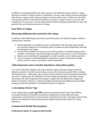 What are the most common misconceptions about vapes.pdf | Illegal Drugs ...
