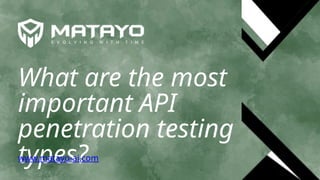 What are the most important API penetration testing types.pptx