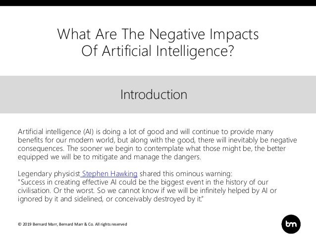 What Are The Negative Impacts Of Artificial Intelligence (AI)?