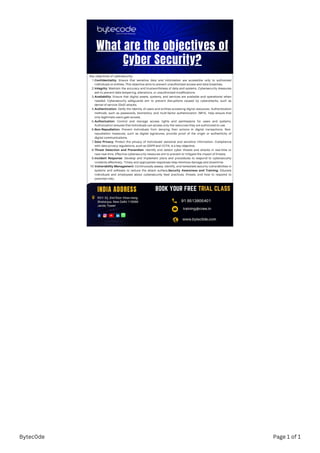 What are the objective of cybersecurity.pdf | Internet Safety | Parenting