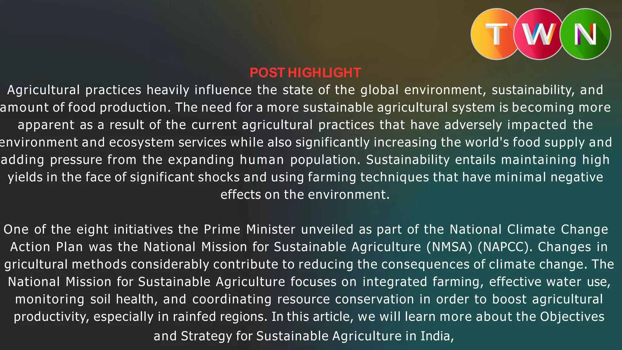 What Are The Objectives And Strategy For Sustainable Agriculture In ...