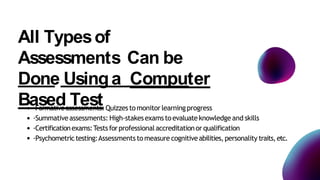 WHAT ARE THE OBJECTIVES OF A COMPUTER BASED TEST.PPT