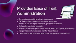 WHAT ARE THE OBJECTIVES OF A COMPUTER BASED TEST.PPT