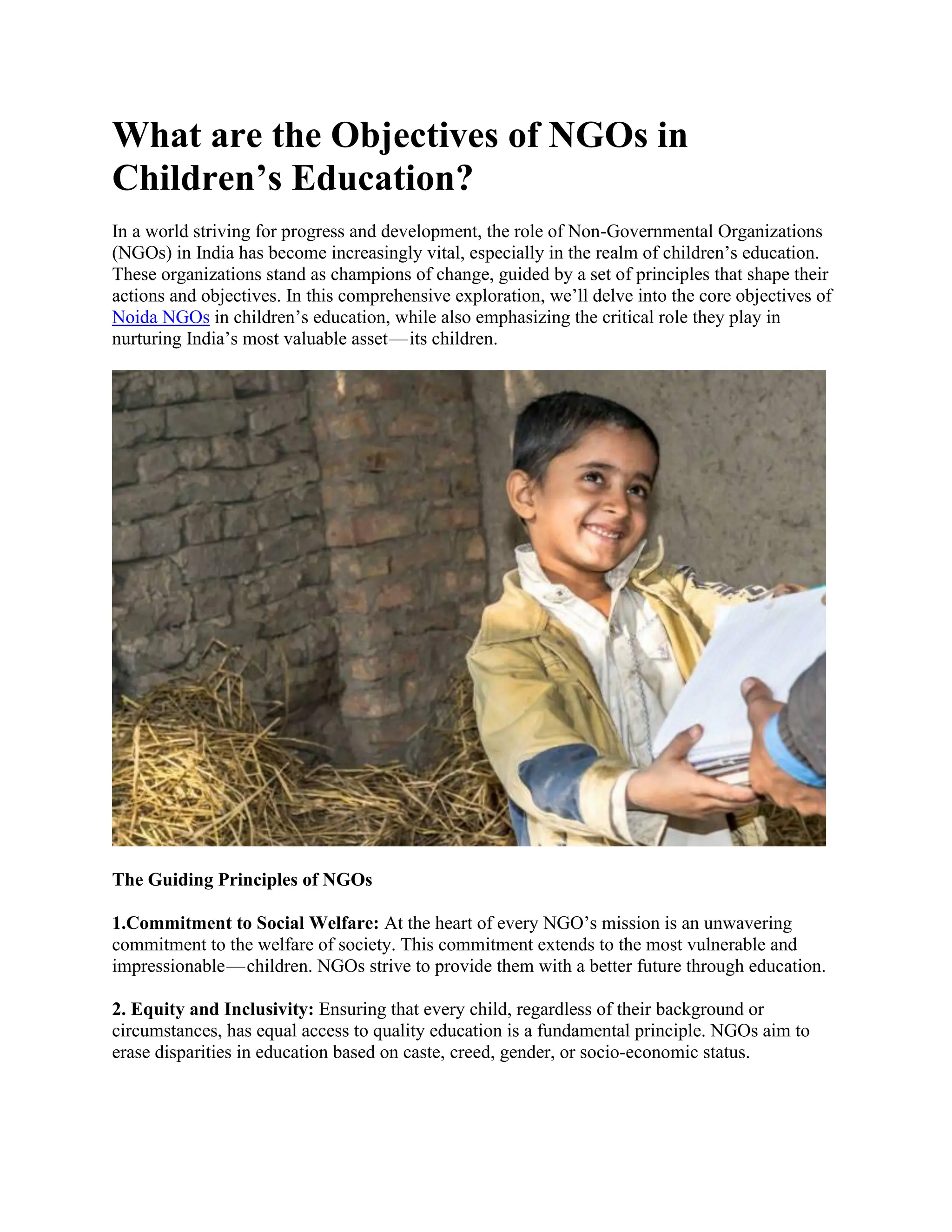 What are the Objectives of NGOs in Children's Education.pdf