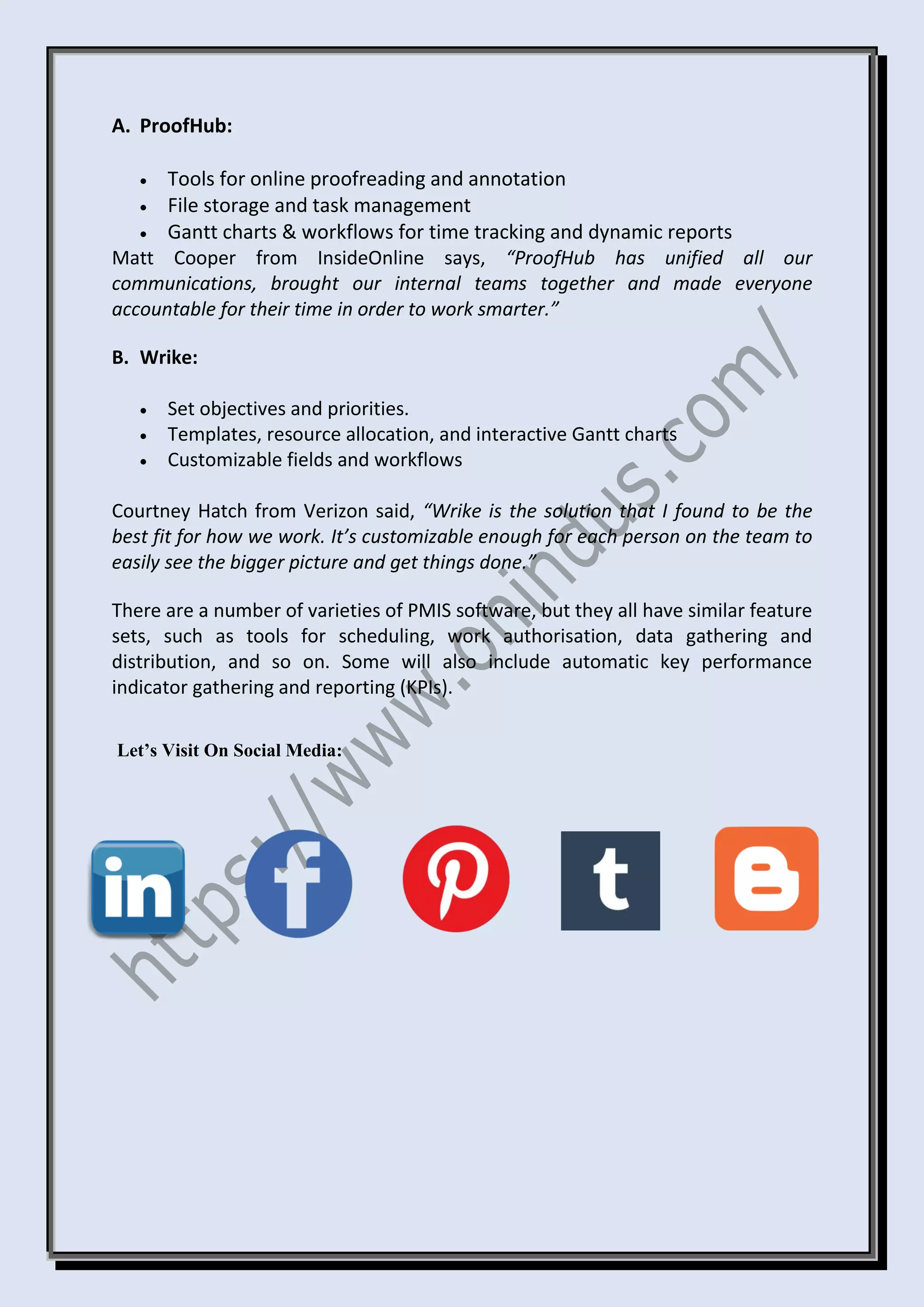Major Objective of Project Management Information System | PDF | Computer Software and ...