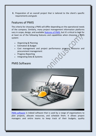 Major Objective of Project Management Information System | PDF | Computer Software and ...