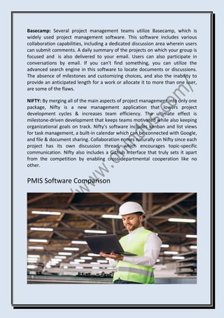 Major Objective of Project Management Information System | PDF | Computer Software and ...