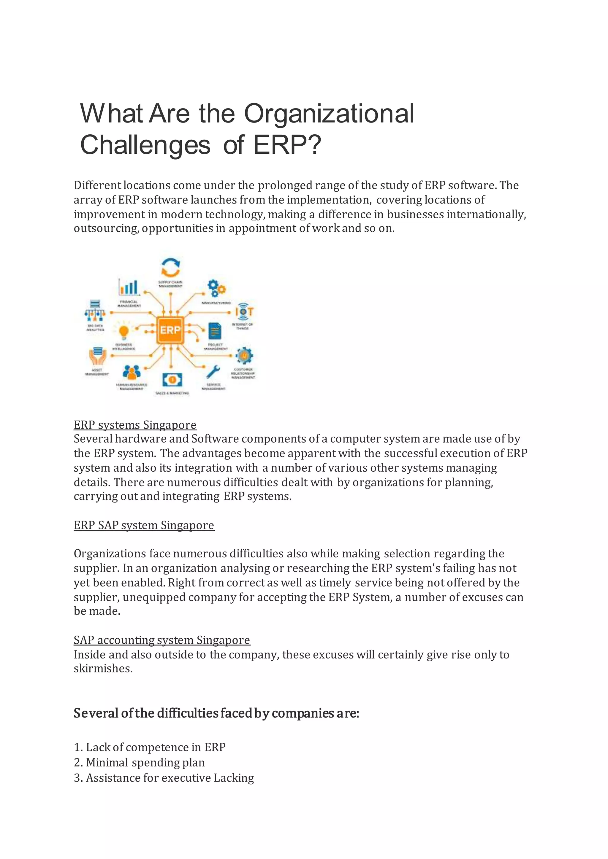 What are the organizational challenges of erp | DOCX | Business ...