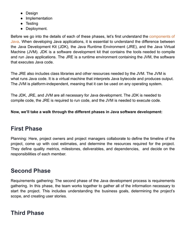 What are the Phases of the Java Development Life Cycle.pdf