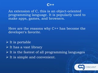 What Are The Most Popular Programming Languages For Mobile Application ...