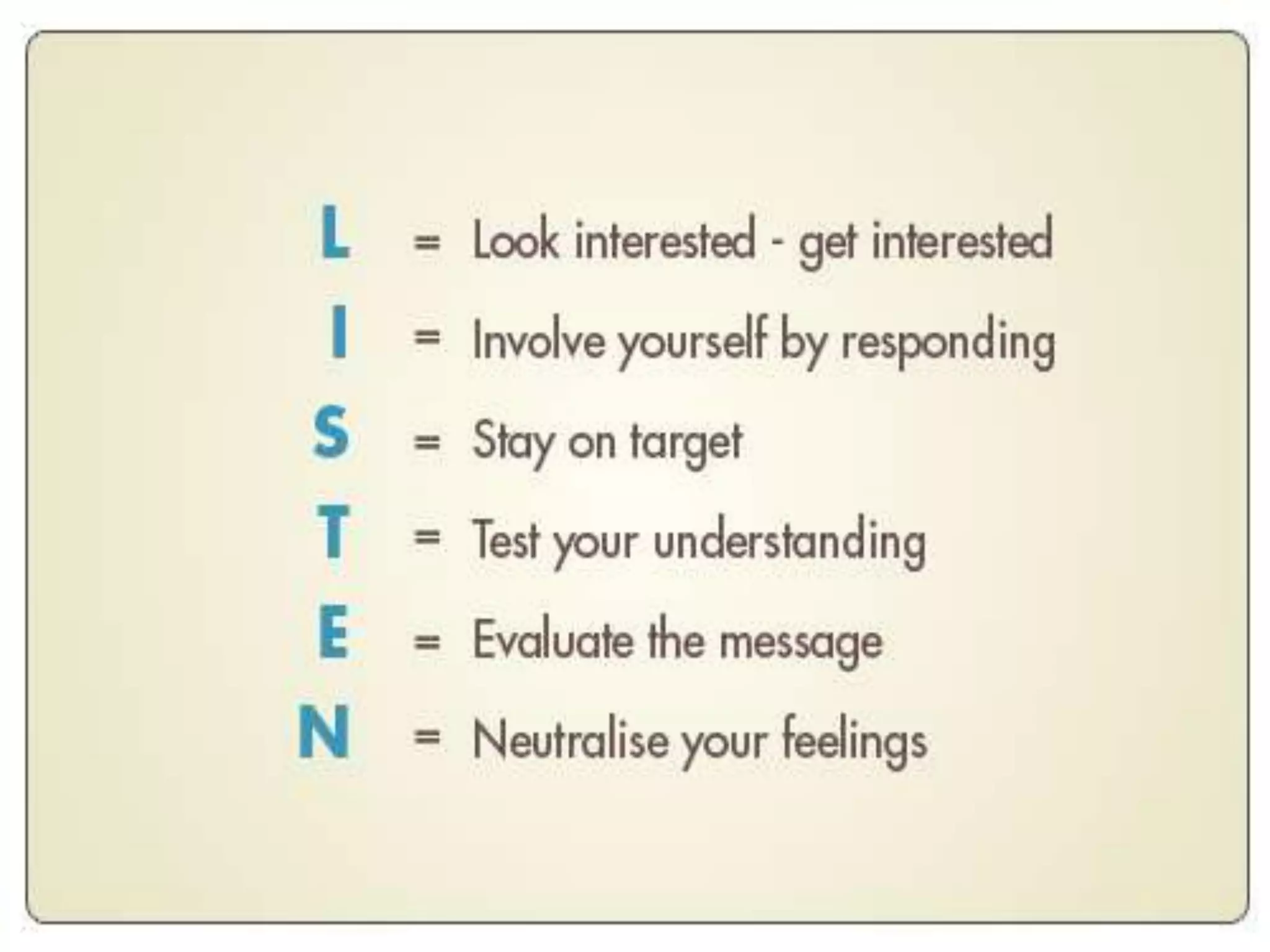 What are the positive connotations of being a good listner | PPTX